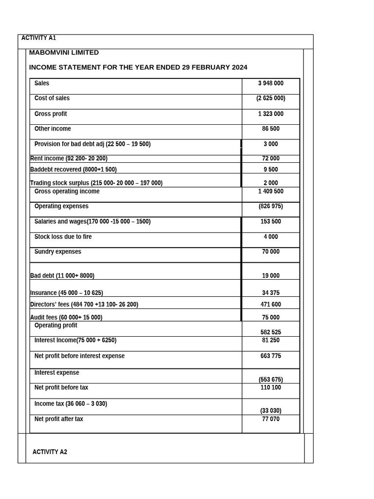 2024 Financial Statements Summary | PDF | Dividend | Equity (Finance)