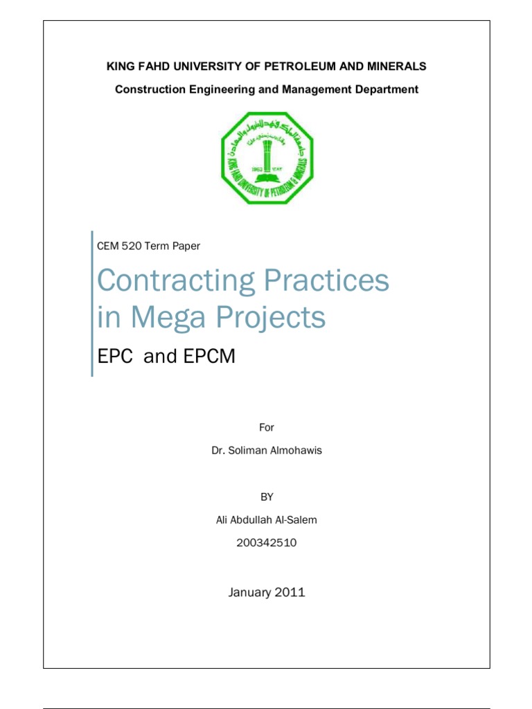 EPC y EPCM | PDF | Construction Bidding | General Contractor