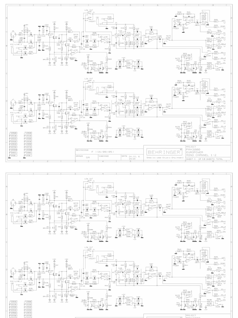 Behringer PMH 3000 Schematics | PDF