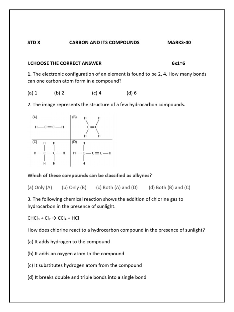 Caarbon and Its Compound | PDF | Chemical Compounds | Molecules