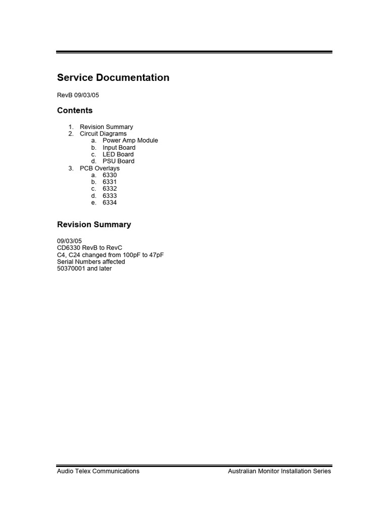 AMIS480P Service Docs (RevB) | PDF
