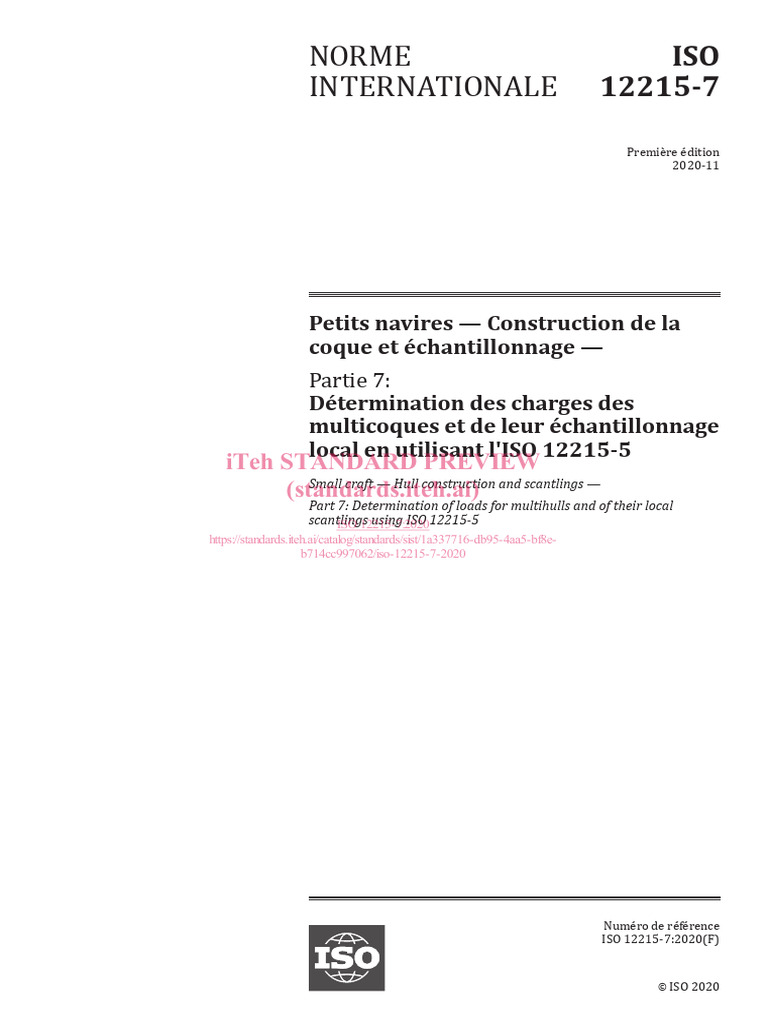 Iso 12215 7 2020 | PDF | Organisation internationale de normalisation ...