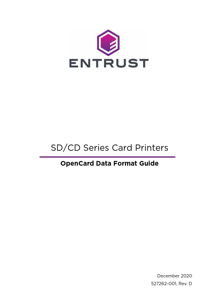 SD CD Series Card Printer Open Card Data Format Guide | PDF | Printer ...