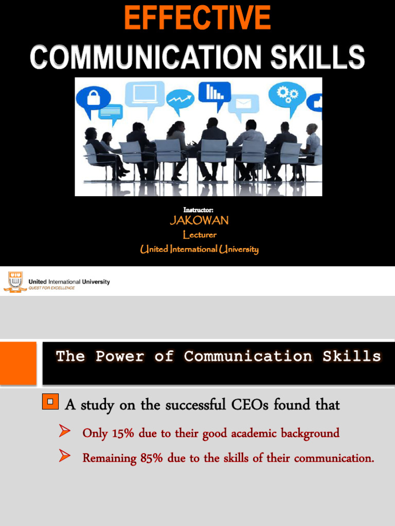 Effective Communication Skills Guide | PDF | Communication | Nonverbal Communication