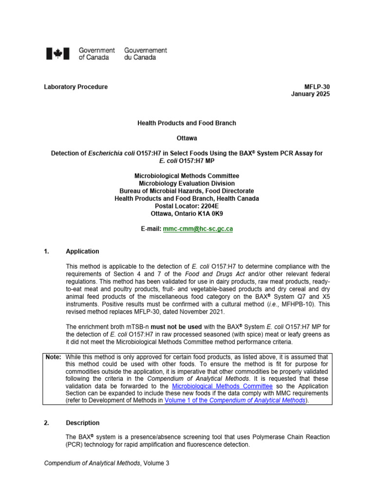 HPFB MFLP-30 Jan 2025 EN-1 | PDF | Polymerase Chain Reaction | Biology