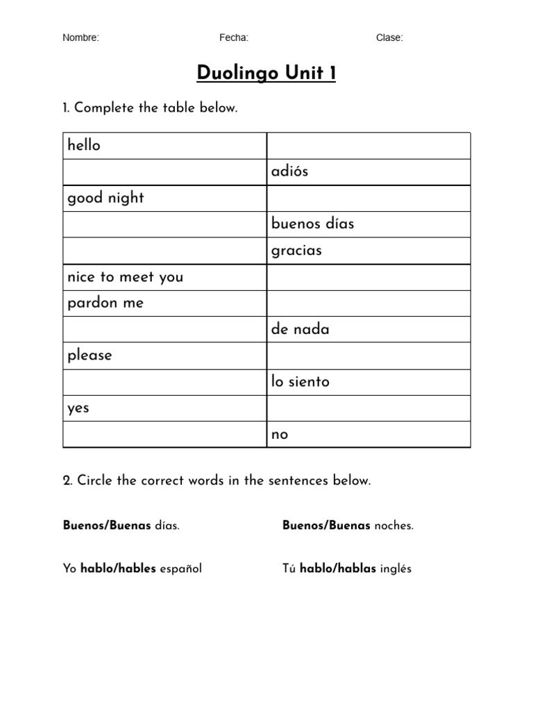 Vocabulario y Frases Básicas en Español | PDF