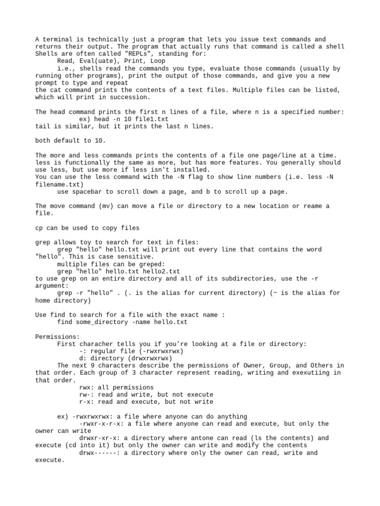 Terminals | PDF | Software | Computer Science