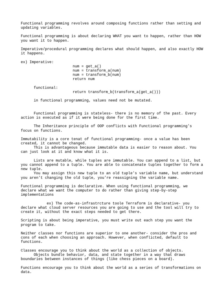 Functional Programming | PDF | Functional Programming | Parameter ... Functional Programming | PDF | Functional Programming | Parameter ...