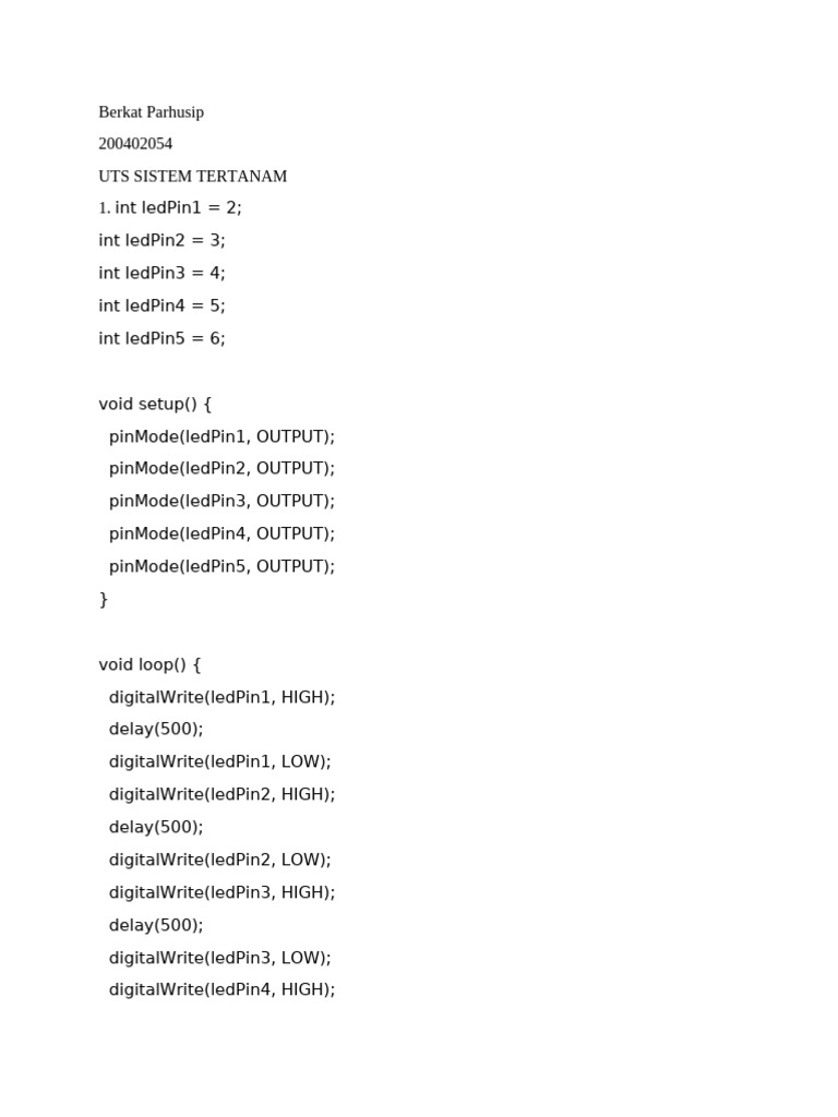 Uts Sistem Tertanam | PDF