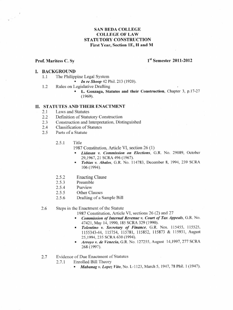 Statcon Syllabus | PDF