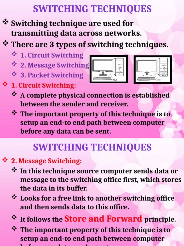 Overview of Data Switching Techniques | PDF