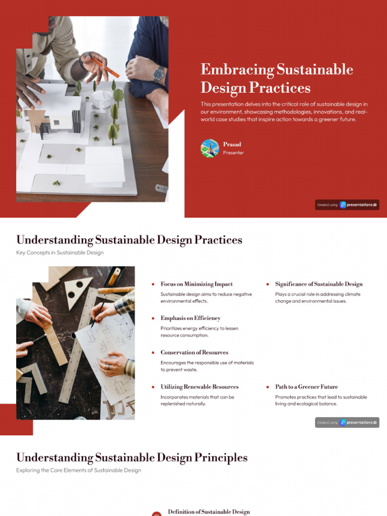 Sustainable Design Practices Presentation | PDF