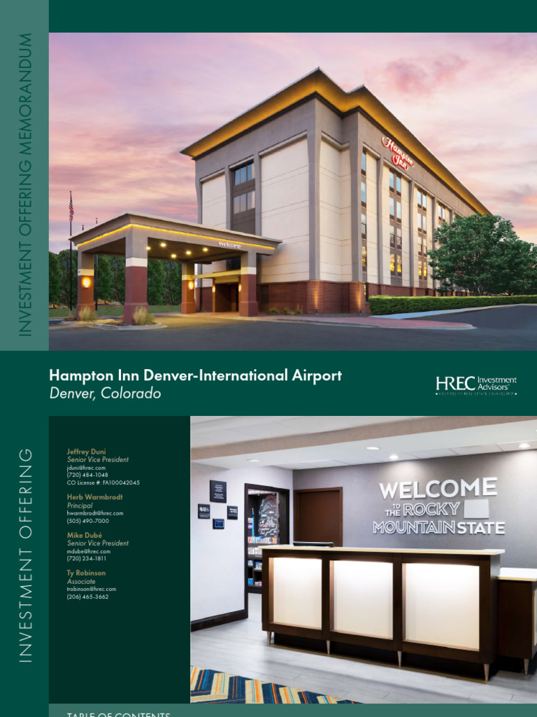 OM - Hampton Inn Denver-International Airport | PDF | Economies