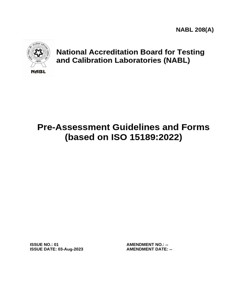 Nabl 208a | PDF | Calibration | Metrology