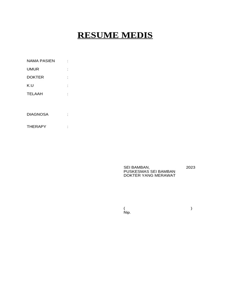 Resume Medis | PDF