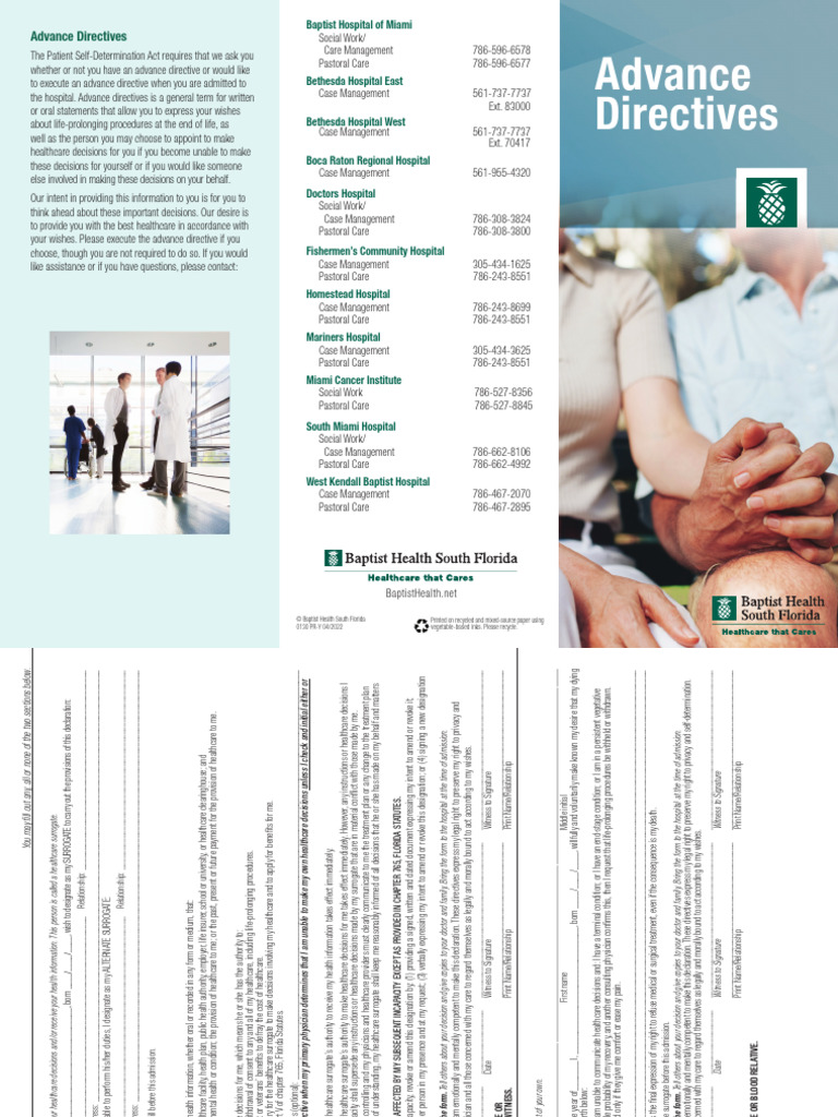 2021 Advance Directives Brochure English | PDF | Health Care | Medicine