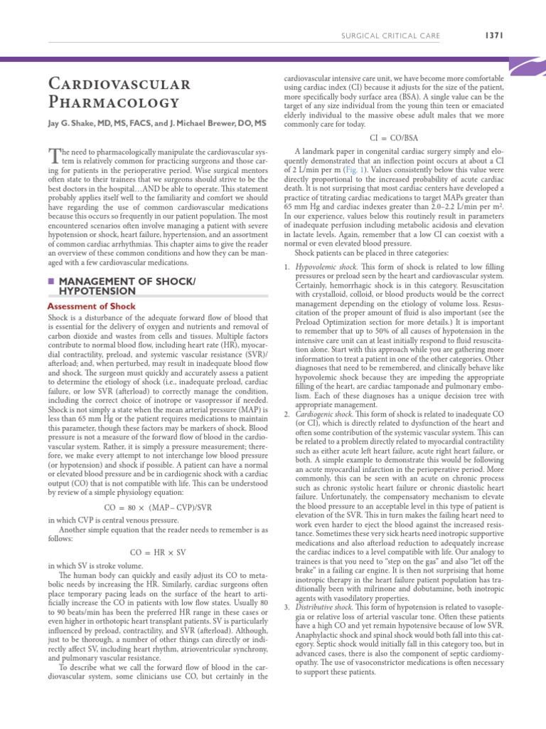 Shock | PDF | Shock (Circulatory) | Blood Pressure