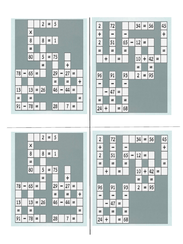Kuis TTS Angka Kelas 5 | PDF