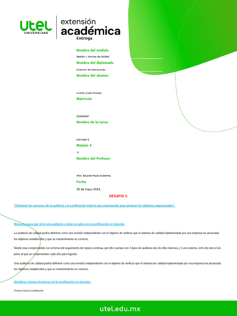 Act - 3 AJR | PDF | Auditoría | Business