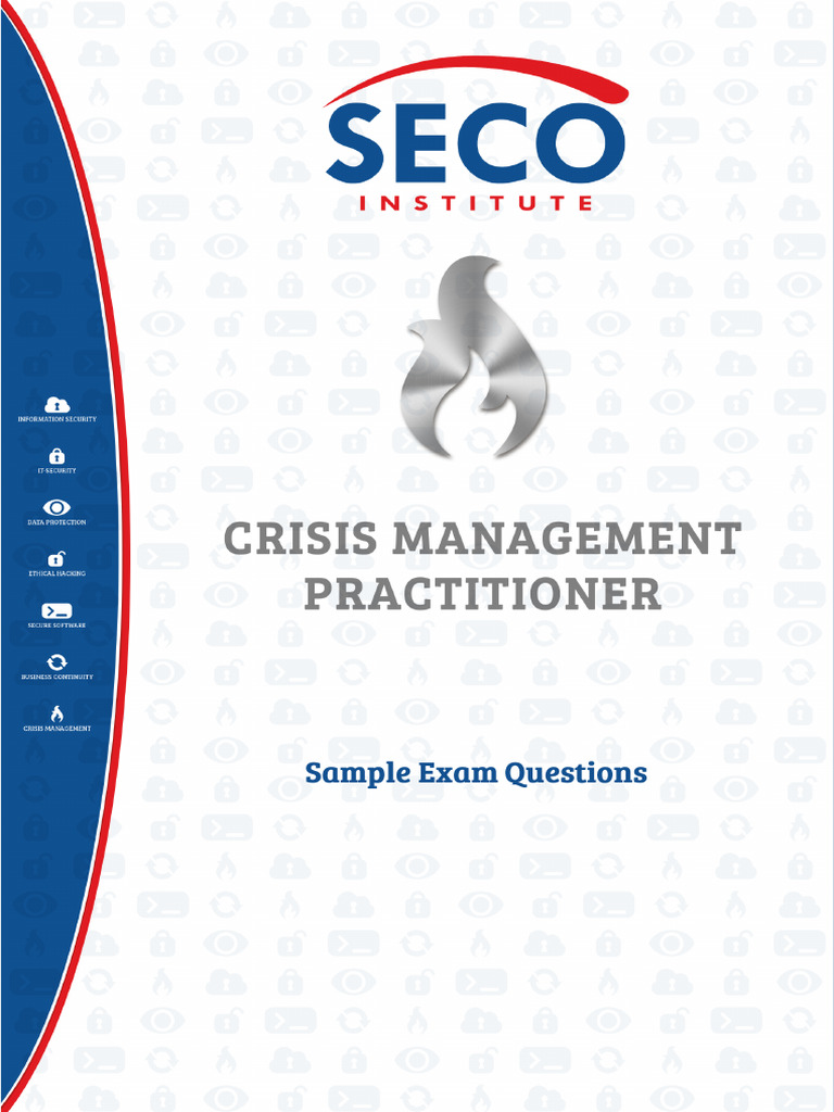 Crisis Management Practitioner Exam Guide | PDF | Crisis Management