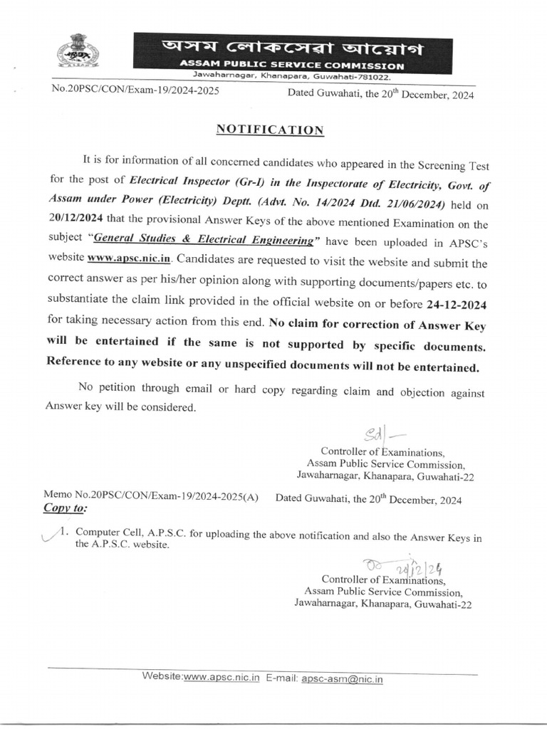 Notif Anskey GS ElectEngg EI 14 2024 20122024 | PDF