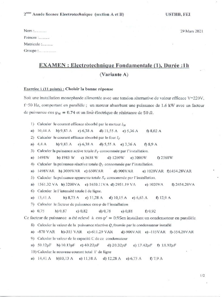 Examen ELT Fond 1 | PDF