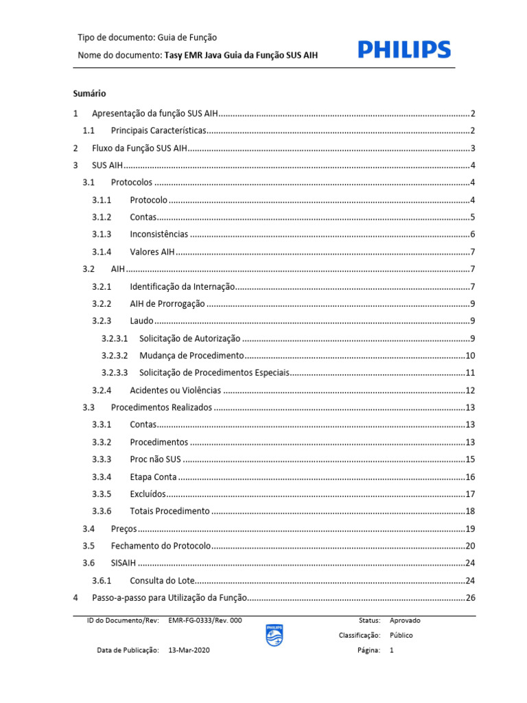 Guia Tasy EMR: Função SUS AIH | PDF | Java (linguagem de programação ...