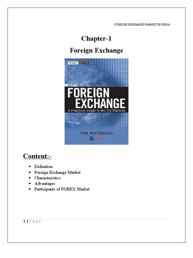 Foreign Exhange Final Project | PDF | Foreign Exchange Market ...