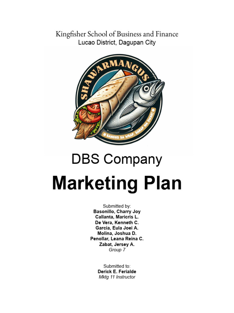 DBS Final Marketing Plan | PDF | Pricing | Marketing