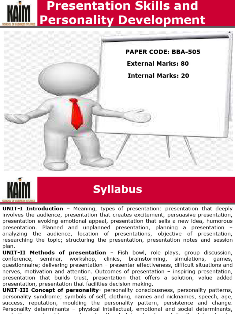 Mastering Presentation Skills & Personality | PDF | Emotions ...