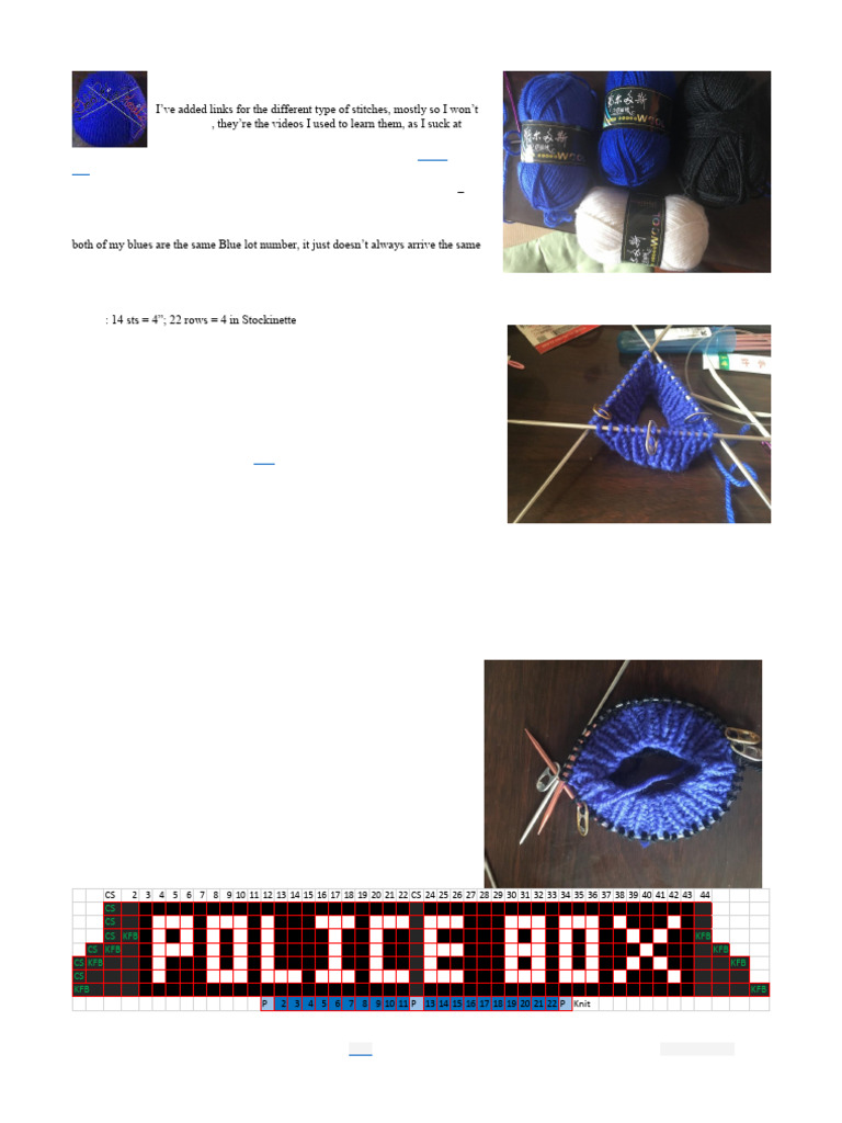 Tardis Dog Costume Final | PDF | Knitting | Knitting Needle