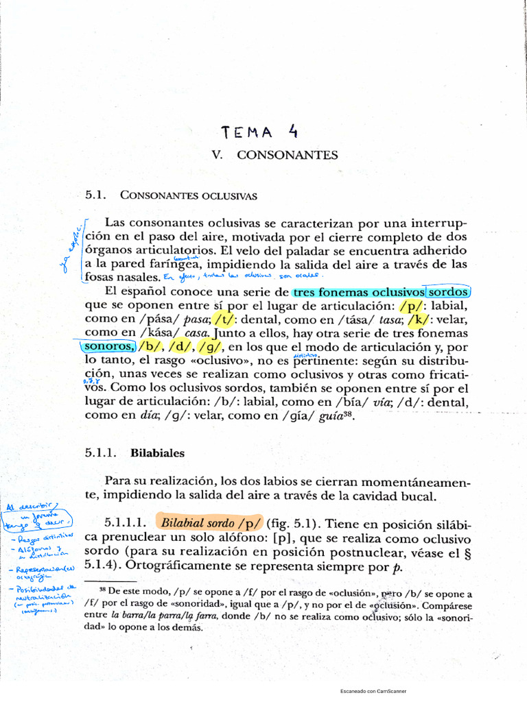 Las Consonantes | PDF