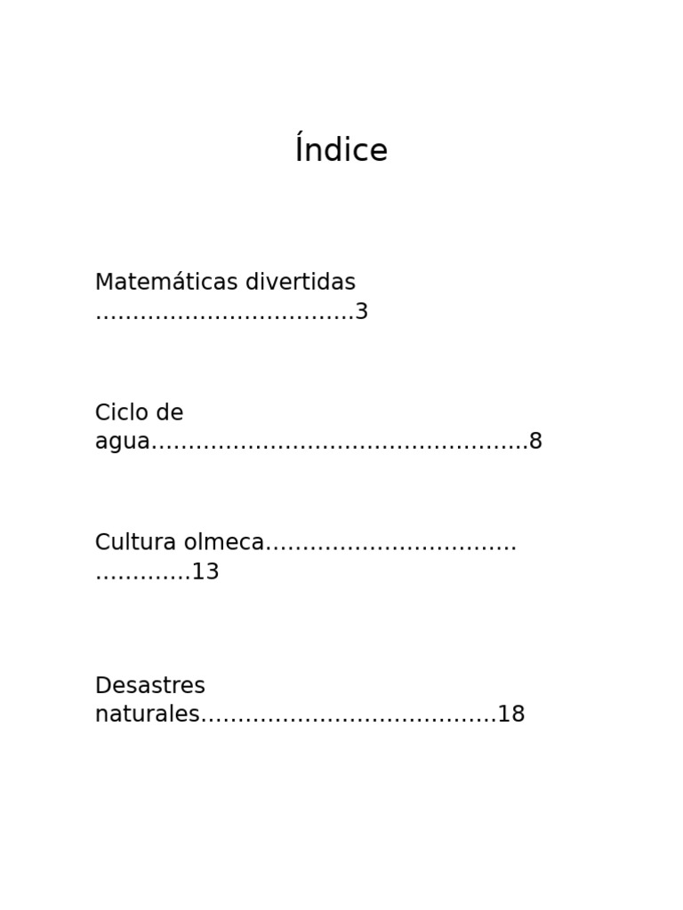 Índice de Tarea 03 Dic | PDF