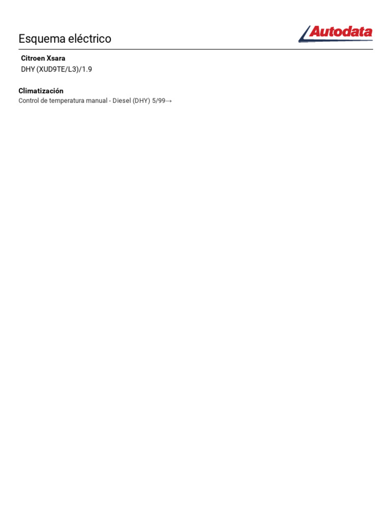 Esquema Eléctrico Citroën Xsara | PDF