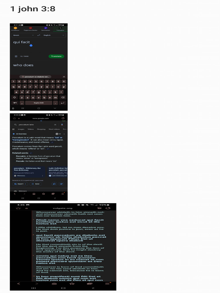 1 John 3 - 8 Manual Translations | PDF