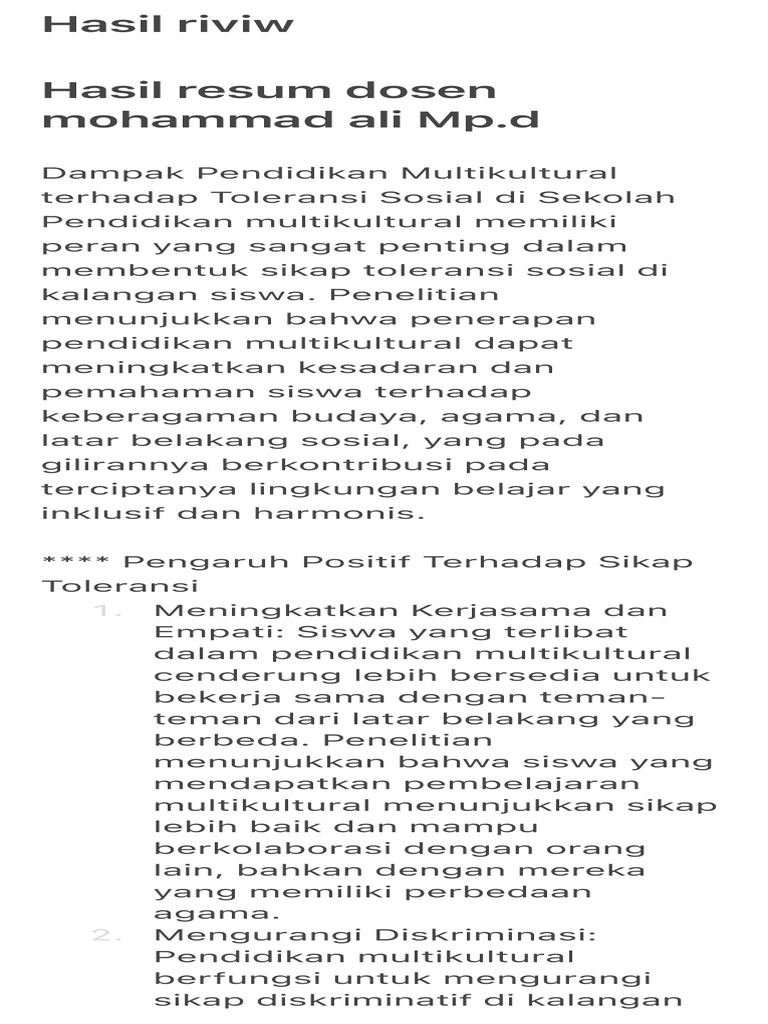 Hasil Riviw Dosen Moh Ali MPD | PDF