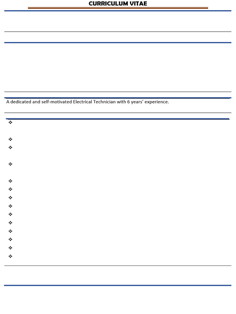 UEDCL CV | PDF | Electric Generator | Electrician