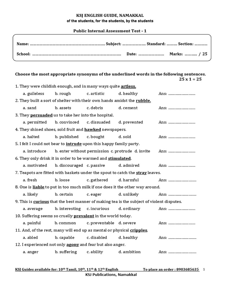 KSJ 12th Eng Public Internal | PDF | Metaphor