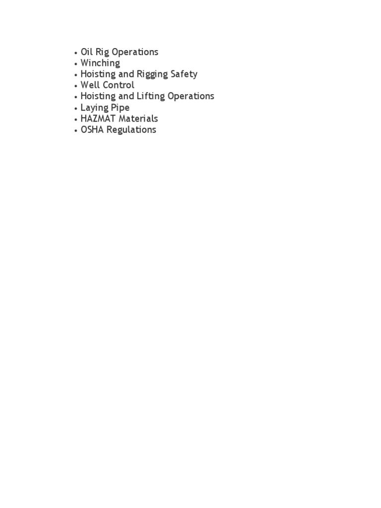 Oil Rig Safety and Operations Guide | PDF