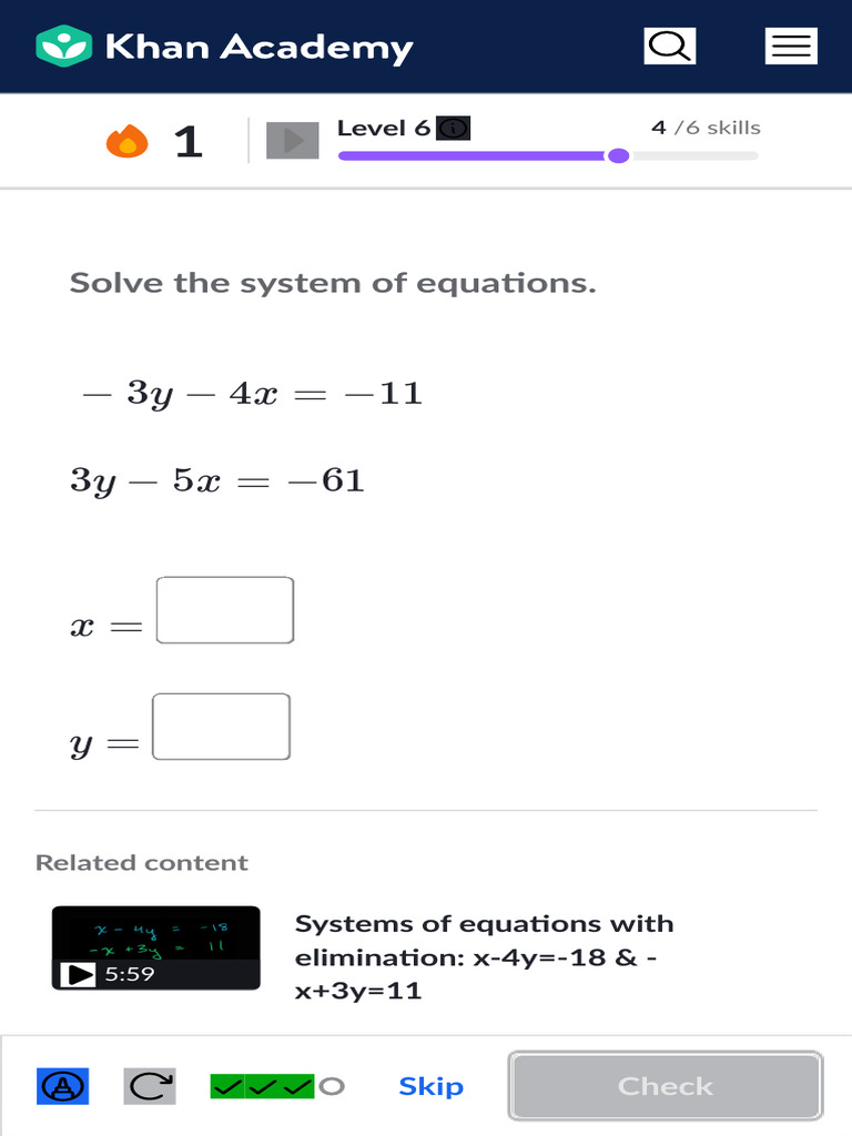Systems of Equations With Elimination (Practice) Khan Academy 2 | PDF