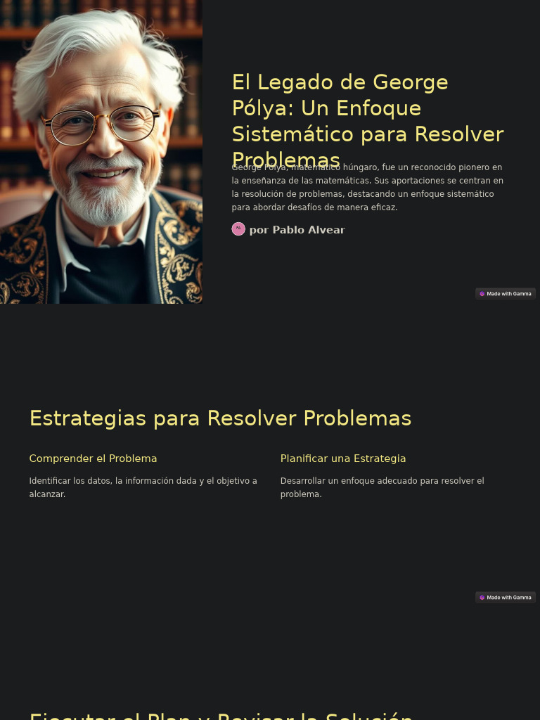 El Legado de George Polya Un Enfoque Sistematico para Resolver Problemas | PDF | Pensamiento ...