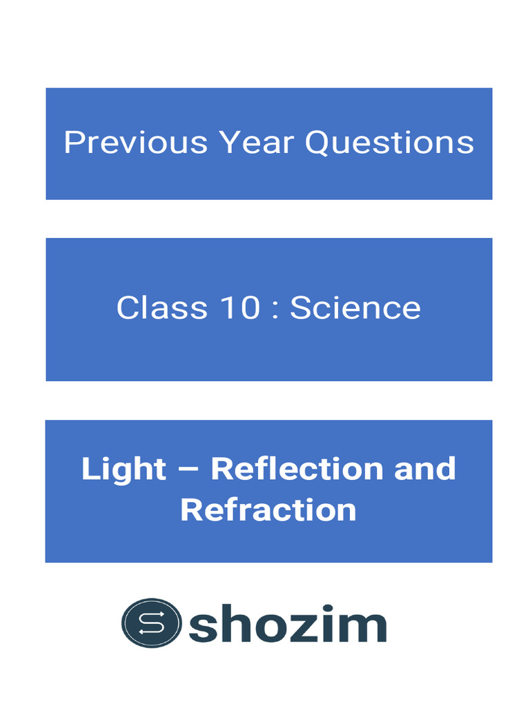 Light Reflection PYQ | PDF | Reflection (Physics) | Physical Sciences
