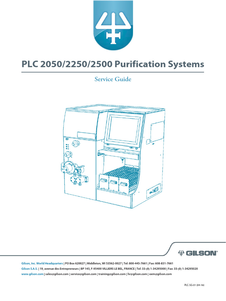 Gilson PLC Service Guide (PLC-SG-01) (04-16) | PDF | Valve | Pump