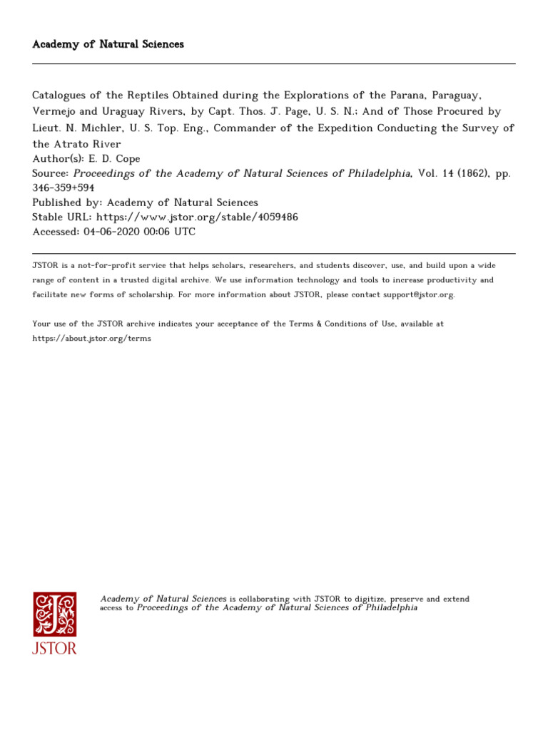Cope 1862 | PDF | Anatomical Terms Of Location | Vertebra