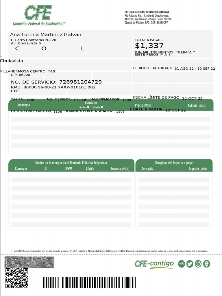 Comprobante de Domicilio Editable | PDF