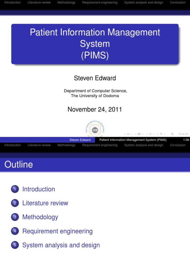 Patient Information Management System (PIMS) | Feasibility Study | Hospital