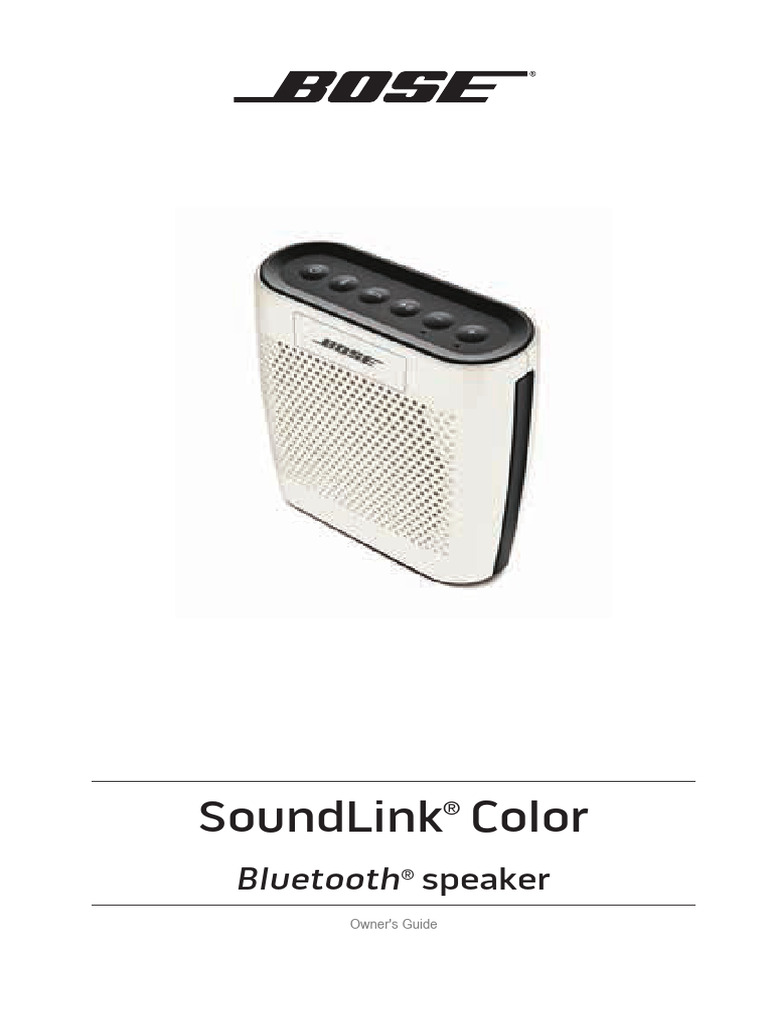 Bose Soundlink Color I | PDF | Electromagnetic Interference | Power Supply
