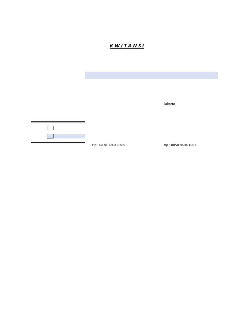 CONTOH Kwitansi | PDF