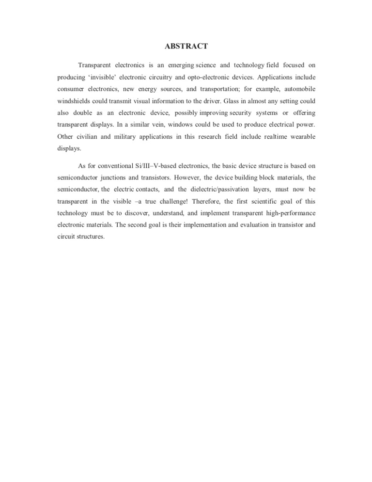 Transparent Electronics | PDF