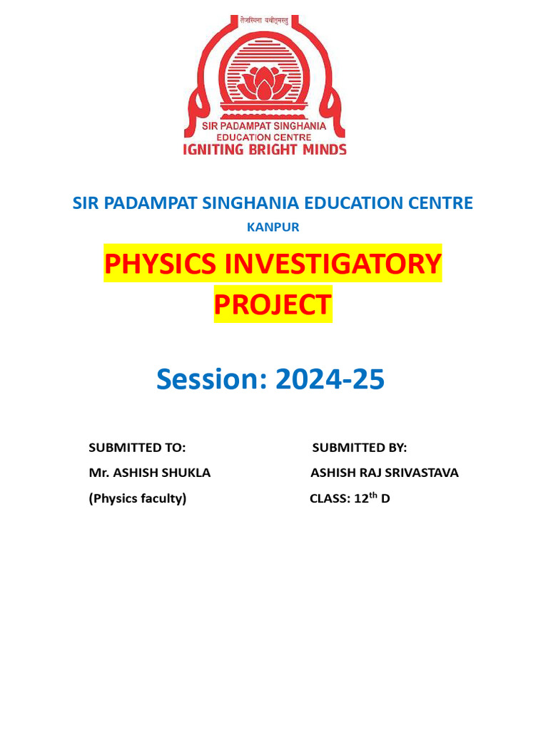 Physics Project | PDF | Diffraction | Waves